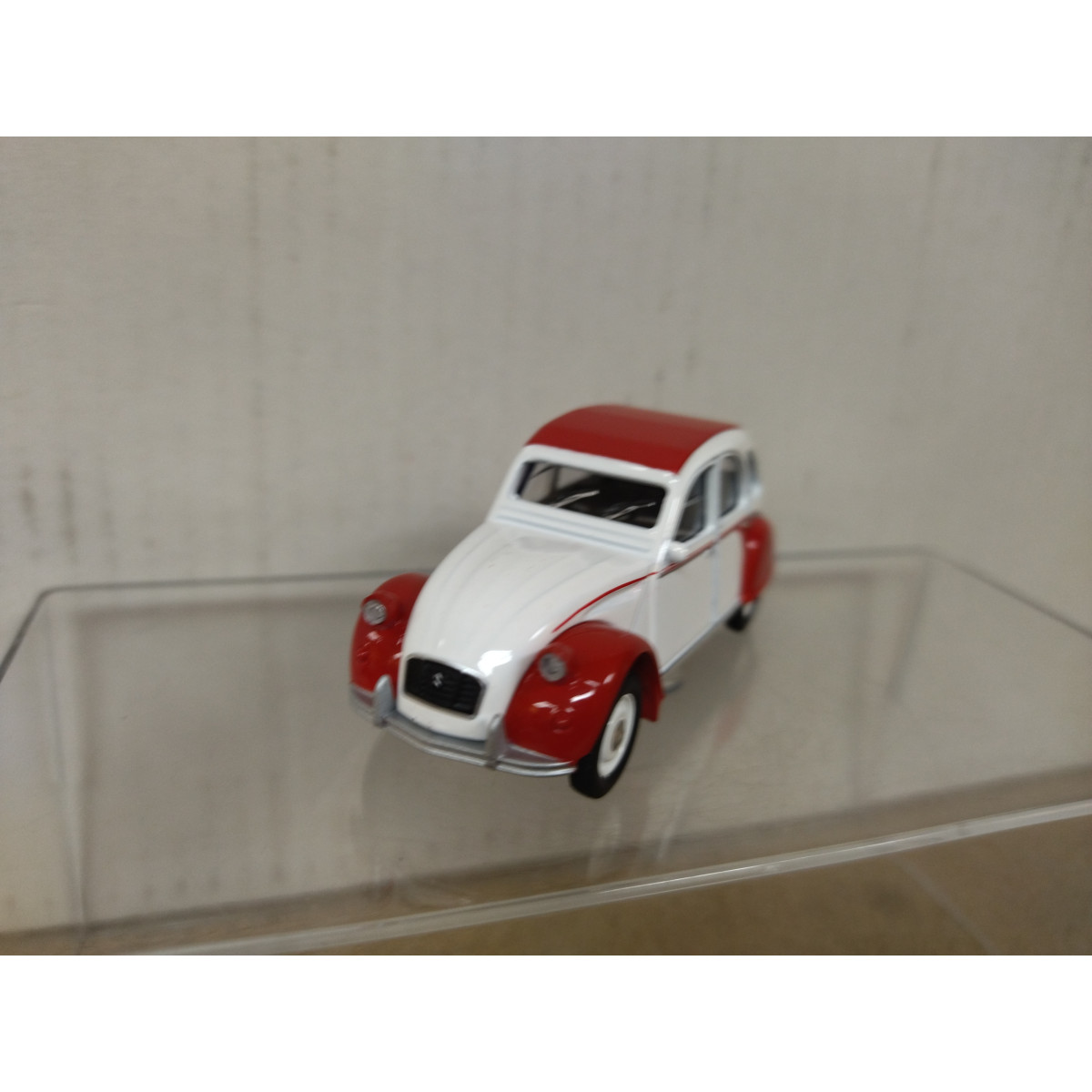 CITROEN 2CV 1986 DOLLY WHITE & RED apx 1:64 NOREV 3 INCHES (7,5cm ...