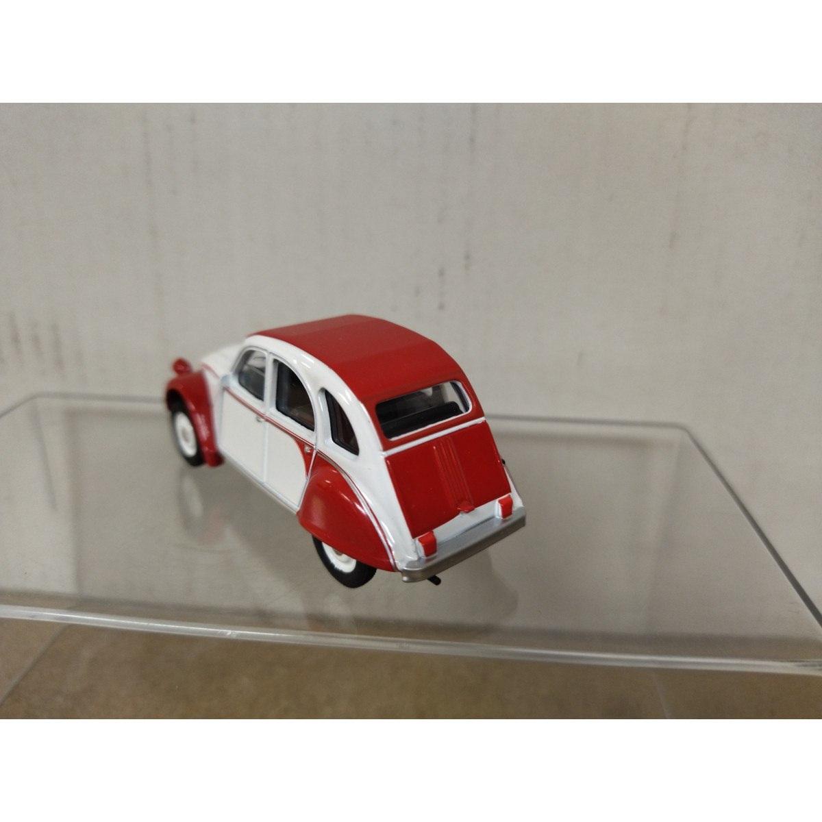 CITROEN 2CV 1986 DOLLY WHITE & RED apx 1:64 NOREV 3 INCHES (7,5cm ...