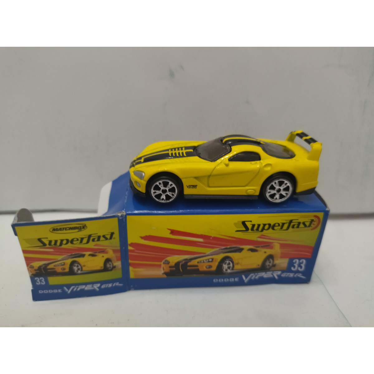 DODGE VIPER GTS R SUPERFAST n33 1:64 MATCHBOX OPEN BOX/CAJA ABIERTA ...