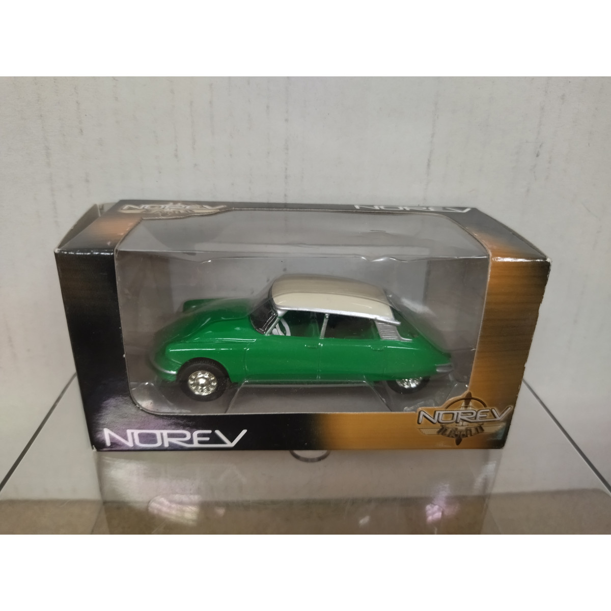 CITROEN DS 19 1959 GREEN/WHITE BOX apx 1:64 NOREV 3 INCHES (7,5cm ...