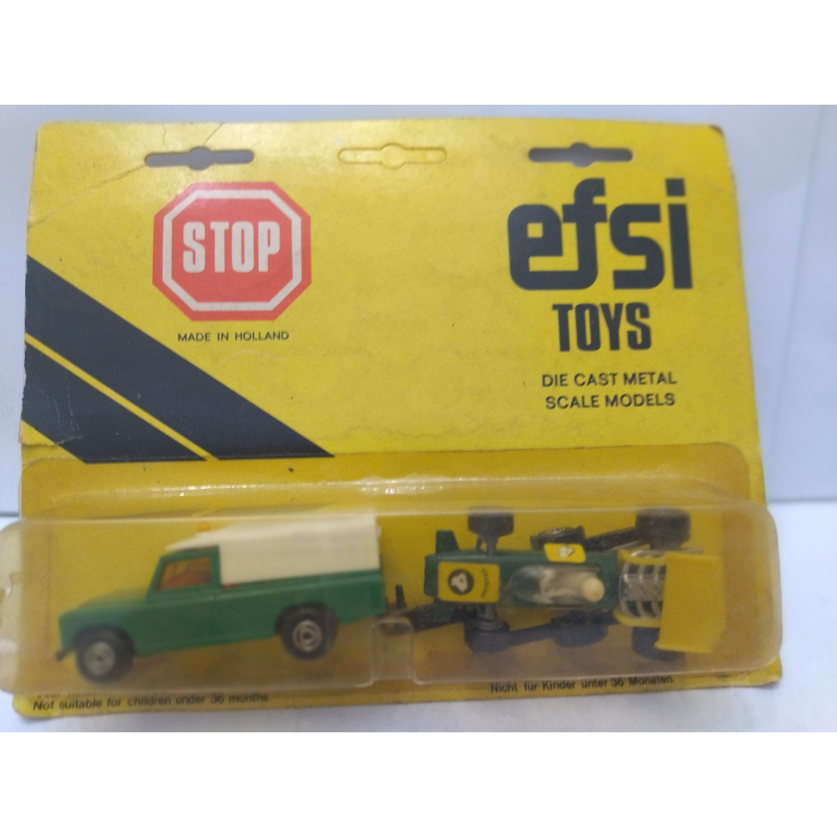 LAND ROVER 109 PICKUP + TRAILER + FORMULA F1 1:63/ apx 1:64 EFSI ...