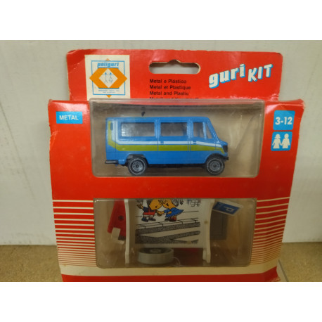 MERCEDES-BENZ TN/T1N 207D/307D MINIBUS BLUE/WHITE/YELL + KIT 1:65 ...