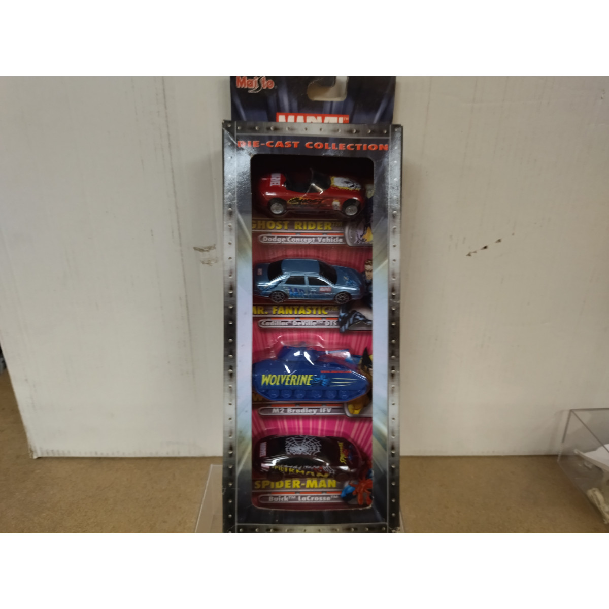 MARVEL DIECAST 4 CARS COLLECTION 02 apx 1:64 MAISTO MIB - BCN STOCK CARS