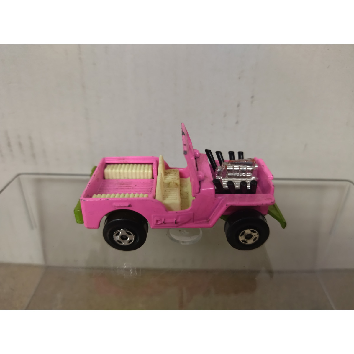 JEEP WILLYS ( CJ-3) HOT ROD PINK SUPERFAST 2 apx 1:64 MATCHBOX NO BOX ...
