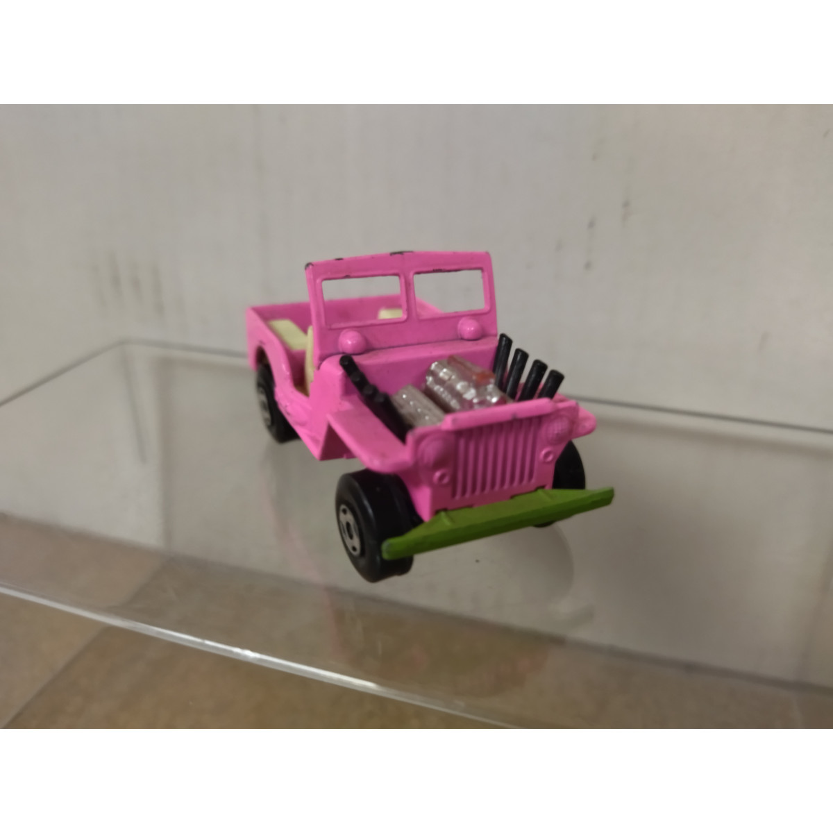 JEEP WILLYS ( CJ-3) HOT ROD PINK SUPERFAST 2 apx 1:64 MATCHBOX NO BOX ...
