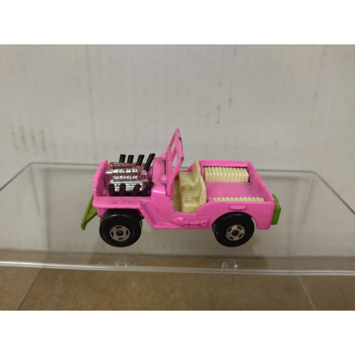 JEEP WILLYS ( CJ-3) HOT ROD PINK SUPERFAST 2 apx 1:64 MATCHBOX NO BOX ...