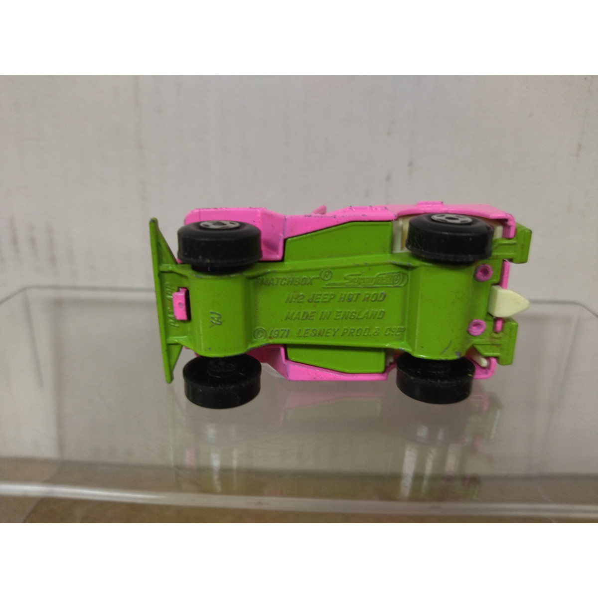 JEEP WILLYS ( CJ-3) HOT ROD PINK SUPERFAST 2 apx 1:64 MATCHBOX NO BOX ...