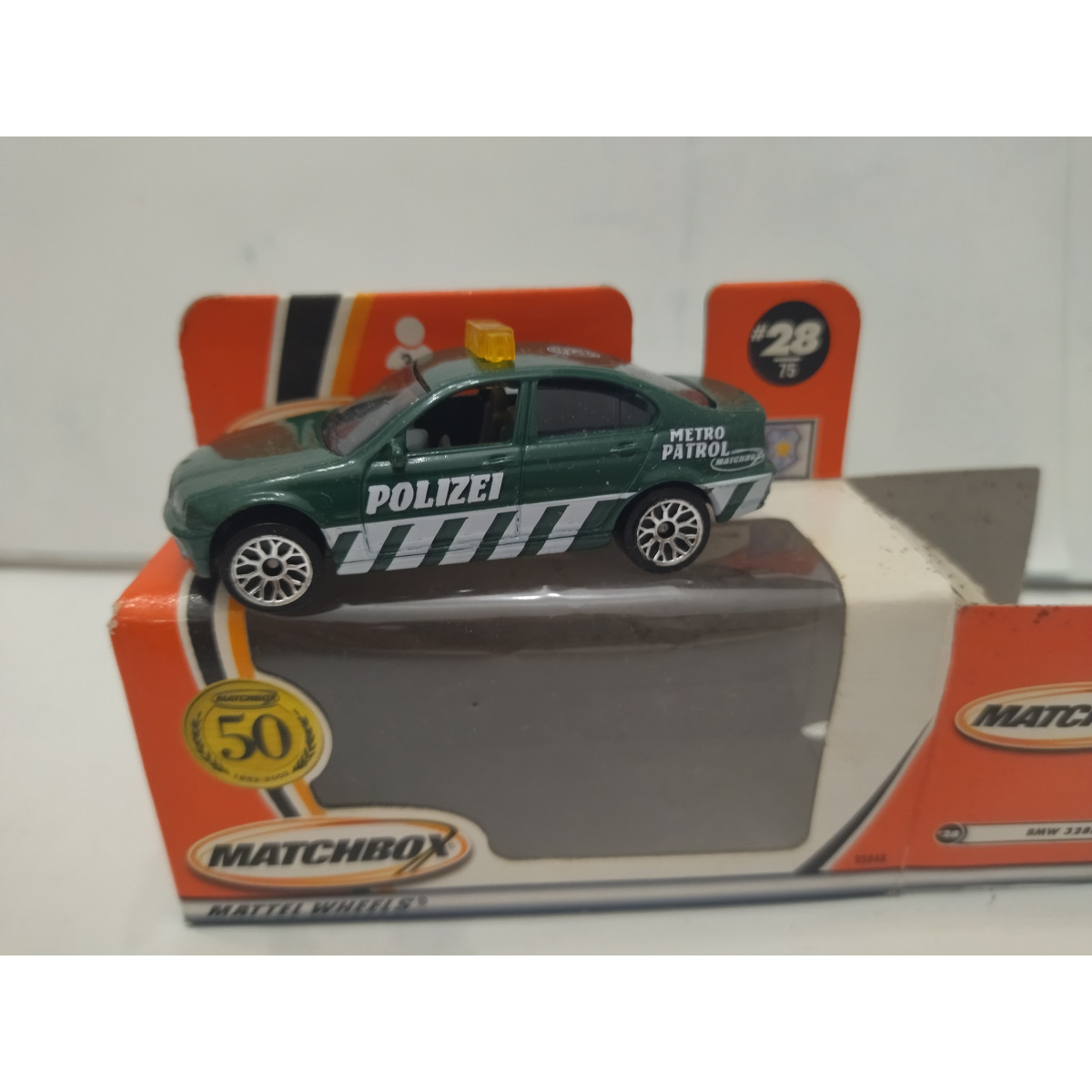 BMW 328i POLIZEI 50 YEARS 28/75 1:59/apx 1:64 MATCHBOX OPEN BOX - BCN ...