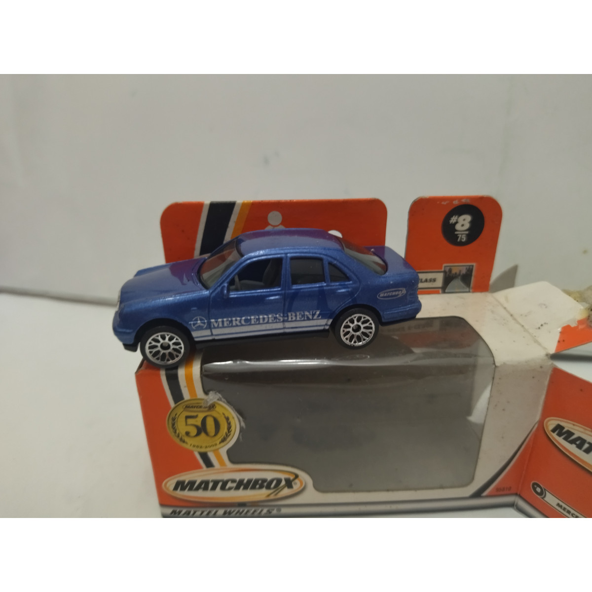 MERCEDES-BENZ E-CLASS/CLASE E BLUE 50 YEARS 8/75 1:69/apx 1:64 MATCHBOX ...