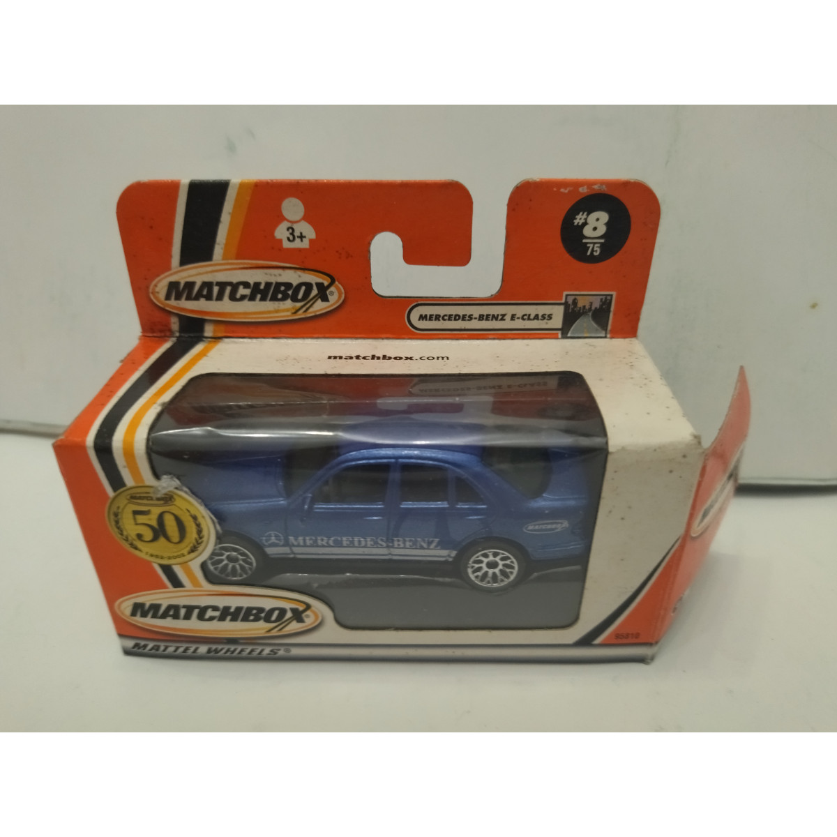 MERCEDES-BENZ E-CLASS/CLASE E BLUE 50 YEARS 8/75 1:69/apx 1:64 MATCHBOX ...