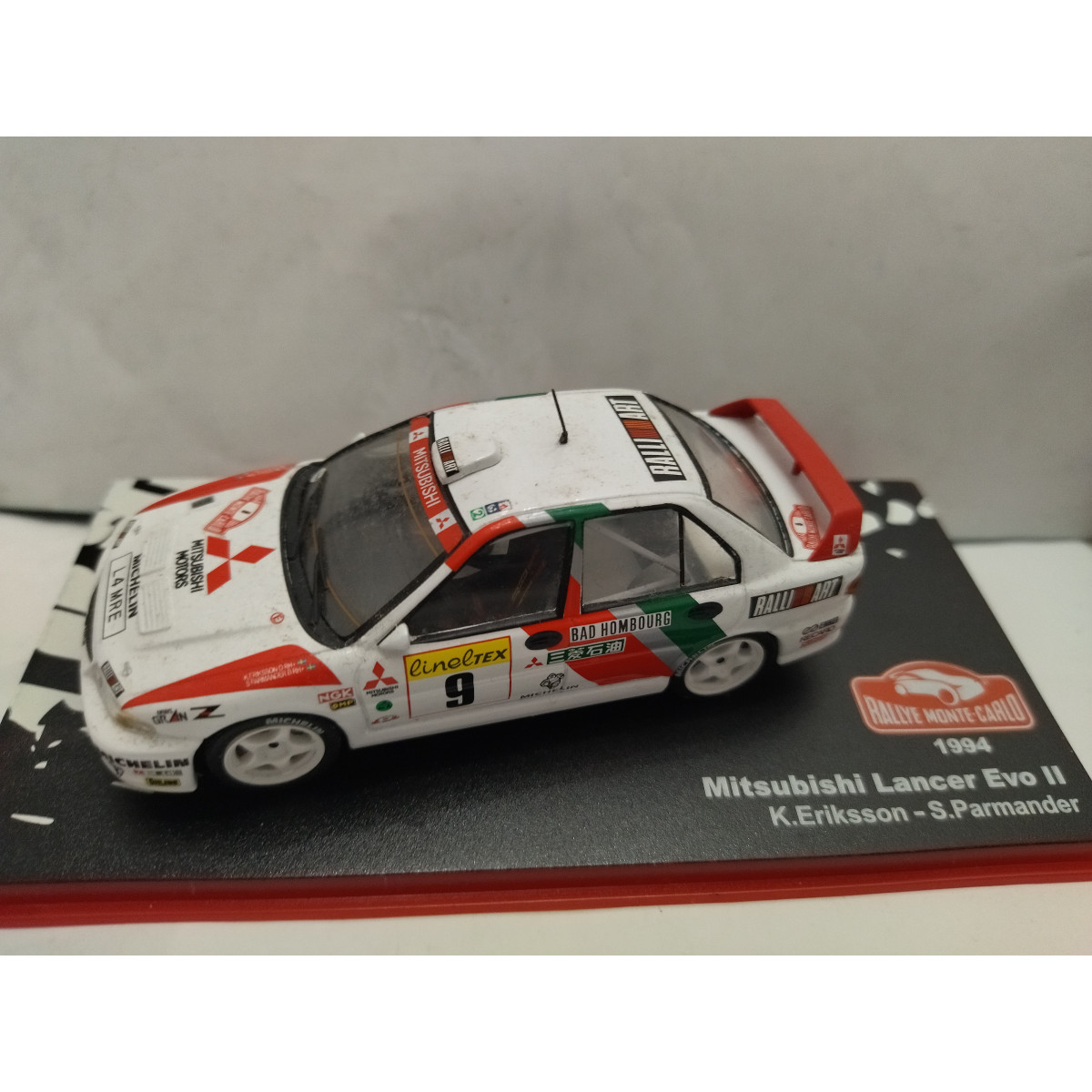 MITSUBISHI LANCER EVO II 1994 RALLY MONTE CARLO K.ERIKSSON 1:43 ALTAYA ...