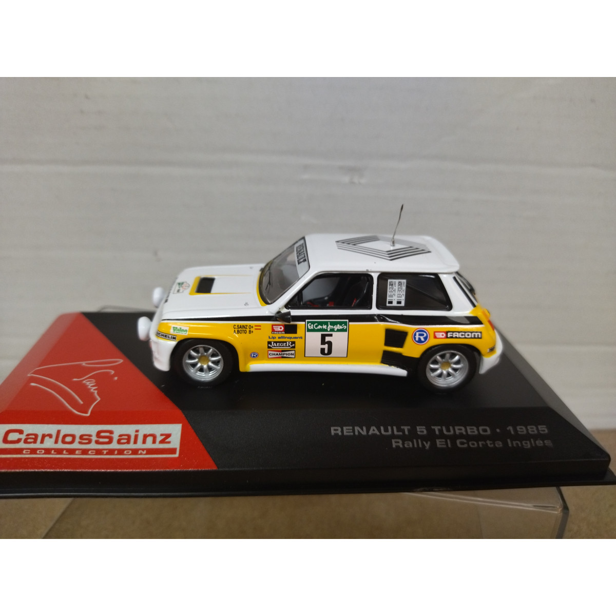 RENAULT 5 TURBO 1985 RALLY EL CORTE INGLES CARLOS SAINZ 1:43 ALTAYA IXO ...