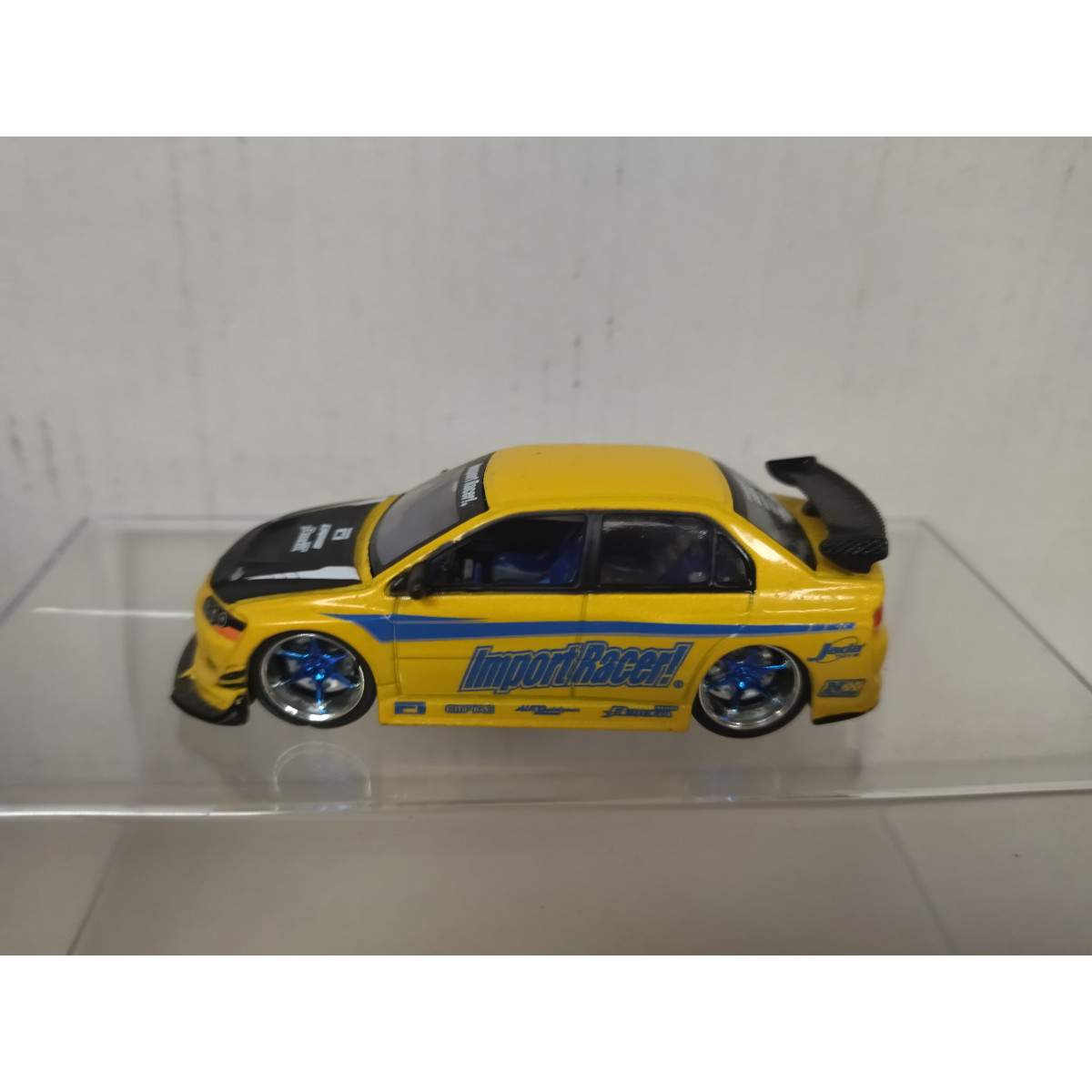 MITSUBISHI LANCER YELLOW/BLACK IMPORT RACER 1:64 JADA TOYS NO BOX - BCN ...