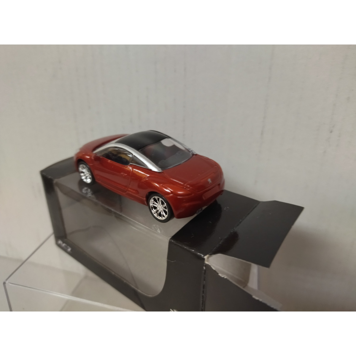 PEUGEOT RCZ ROUGE/BLACK BOX BLACK apx 1:64 NOREV 3 INCHES (7,5cm) - BCN STOCK CARS