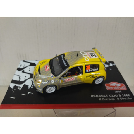RENAULT CLIO S1600 2004 RALLY MONTE CARLO N.BERNARDI 1:43 ALTAYA IXO ...