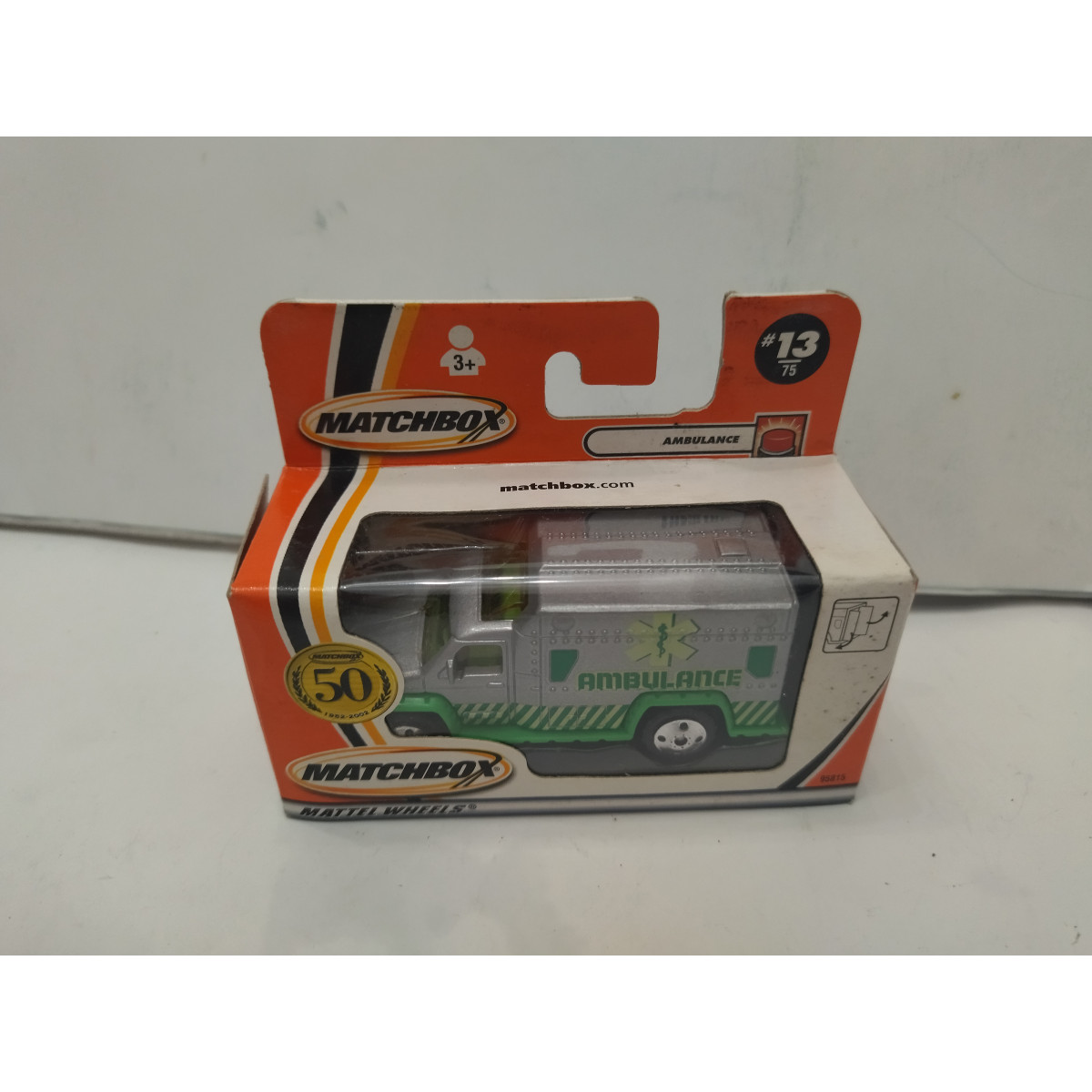 AMBULANCE GREEN/GREY 50 YEARS 13/75 apx 1:64 MATCHBOX OPEN BOX - BCN ...