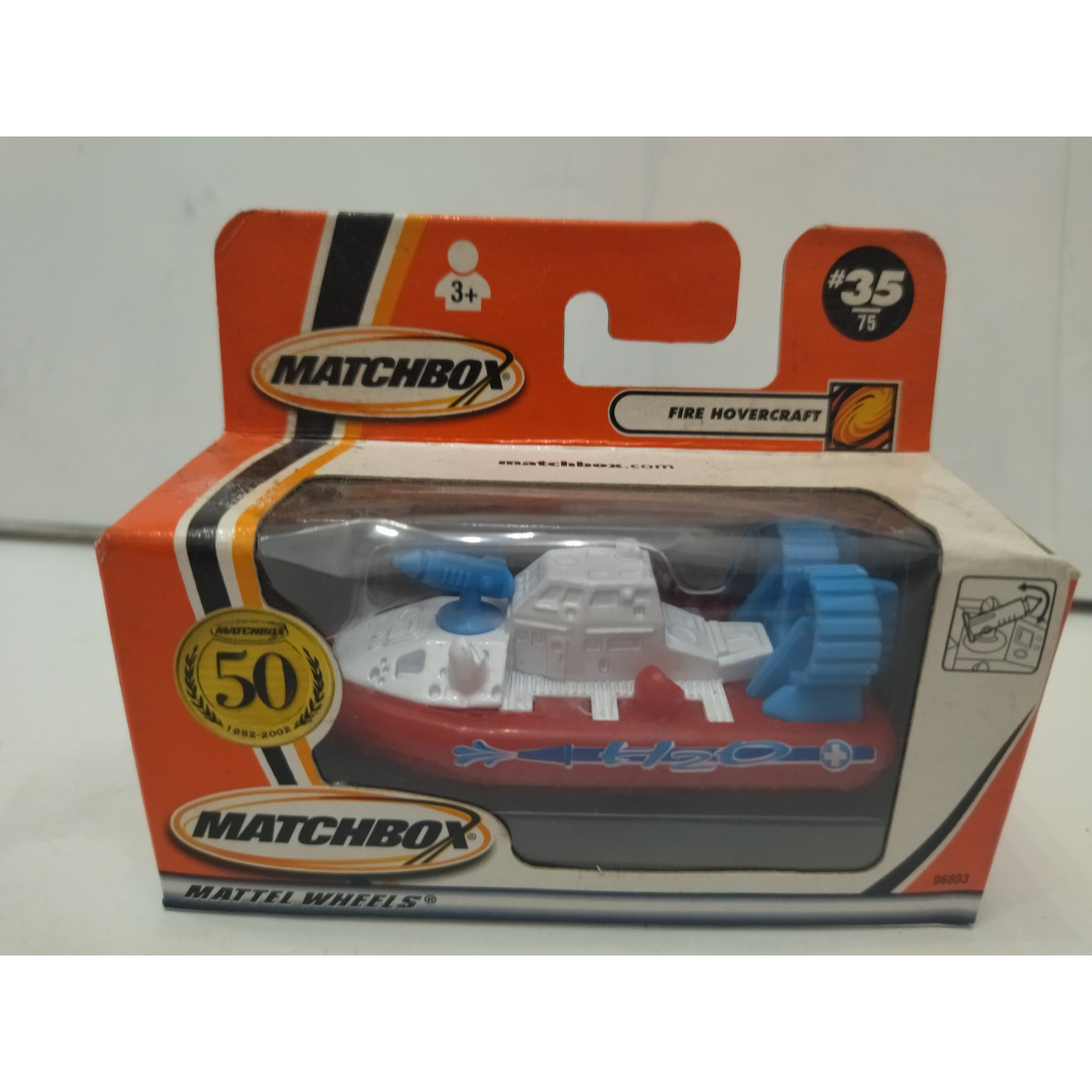FIRE HOVERCRAFT 50 YEARS 35/75 apx 1:64 MATCHBOX OPEN BOX - BCN STOCK CARS
