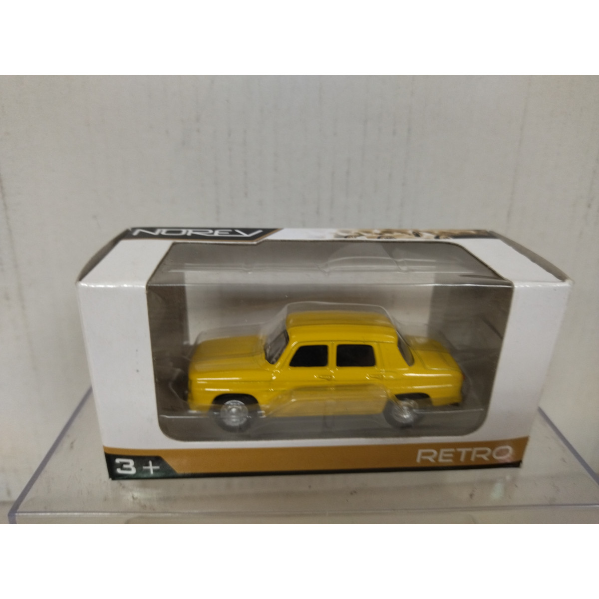 RENAULT 8 YELLOW BOX RETRO apx 1:64 NOREV 3 INCHES (7,5cm) - BCN STOCK CARS