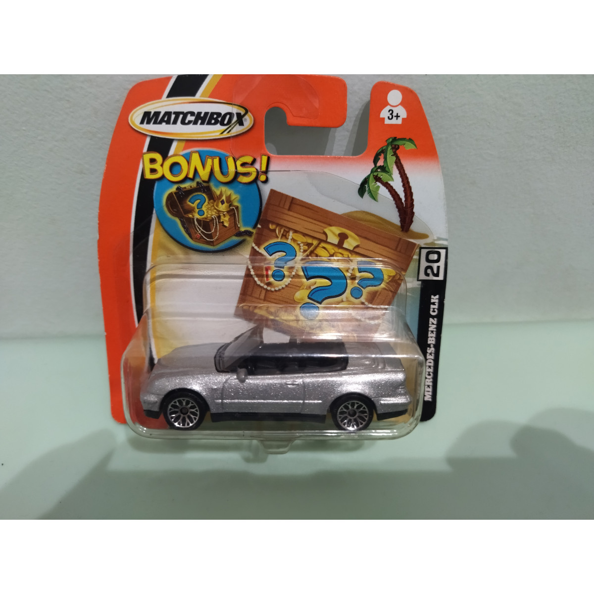 MERCEDES-BENZ CLK CONVERTIBLE 20 SILVER BONUS 1:64 MATCHBOX BOX - BCN ...