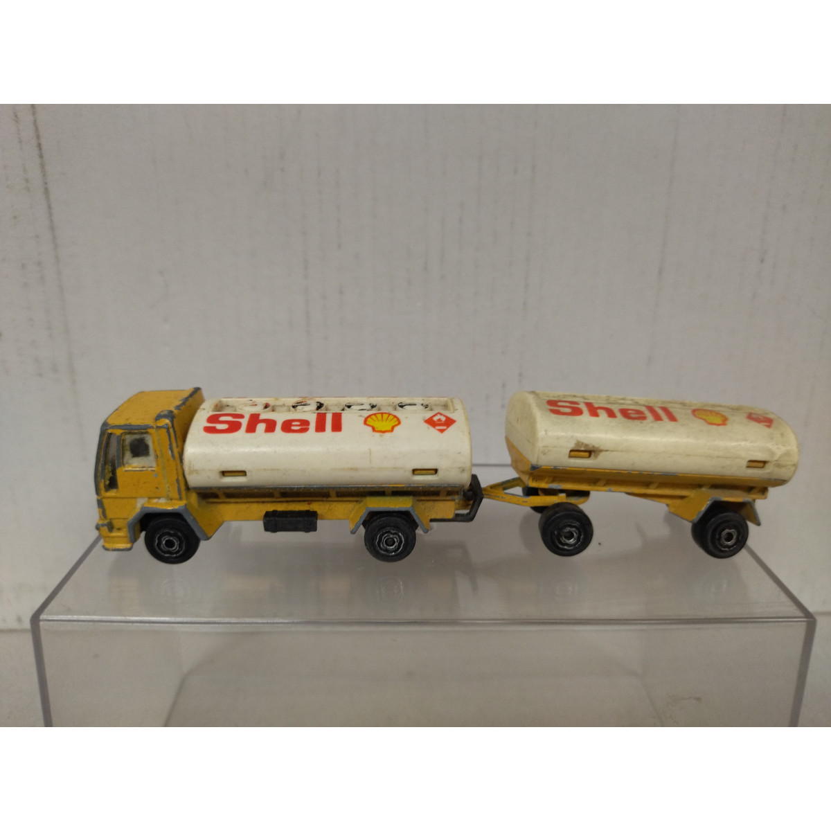 FORD SHELL TRUCK/CAMION + TRAILER DESGUACE 1:100/apx 1:64 MAJORETTE NO ...