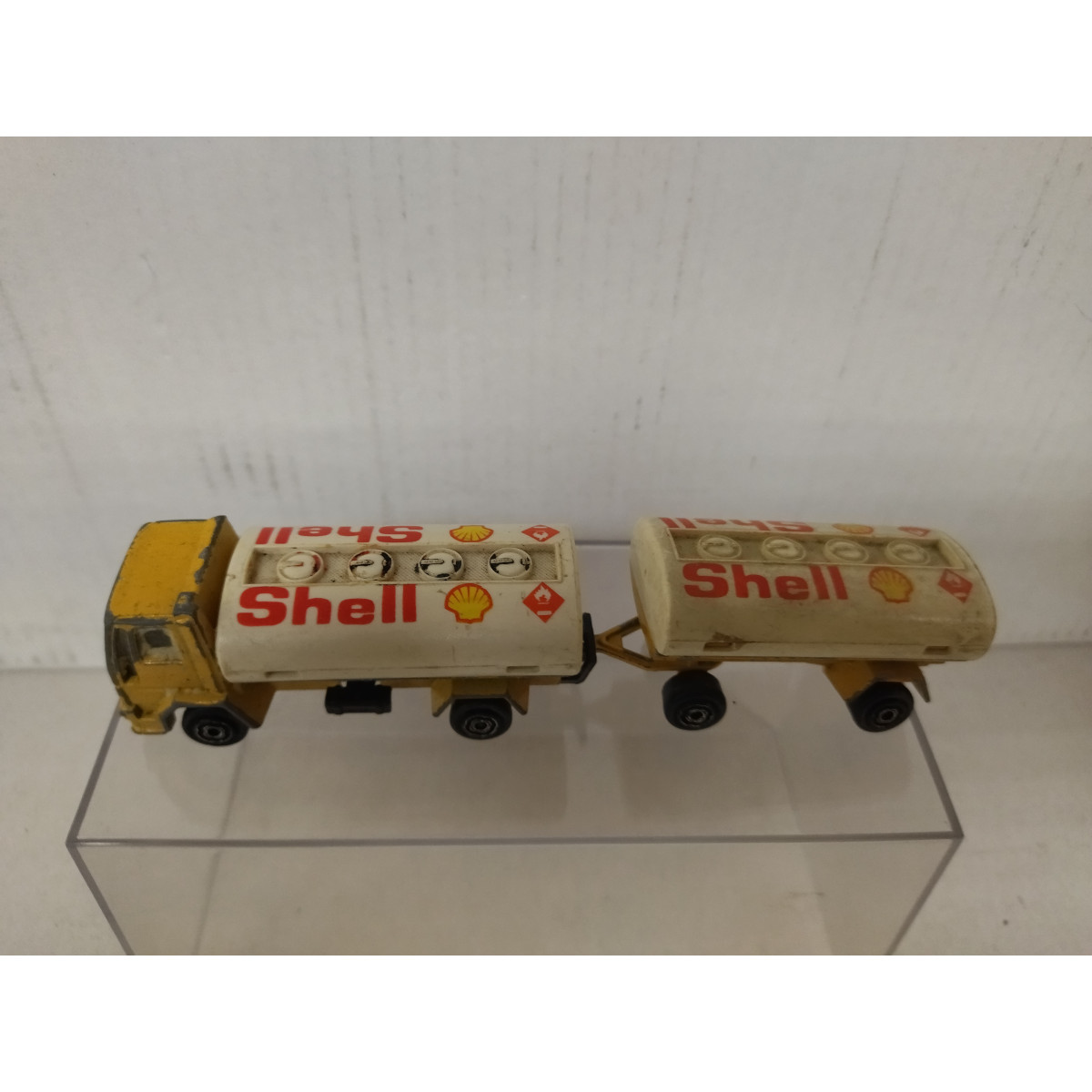 FORD SHELL TRUCK/CAMION + TRAILER DESGUACE 1:100/apx 1:64 MAJORETTE NO ...