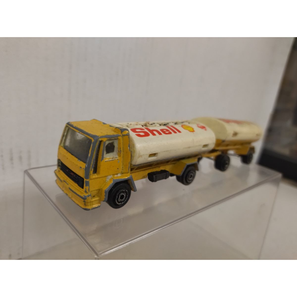 FORD SHELL TRUCK/CAMION + TRAILER DESGUACE 1:100/apx 1:64 MAJORETTE NO ...