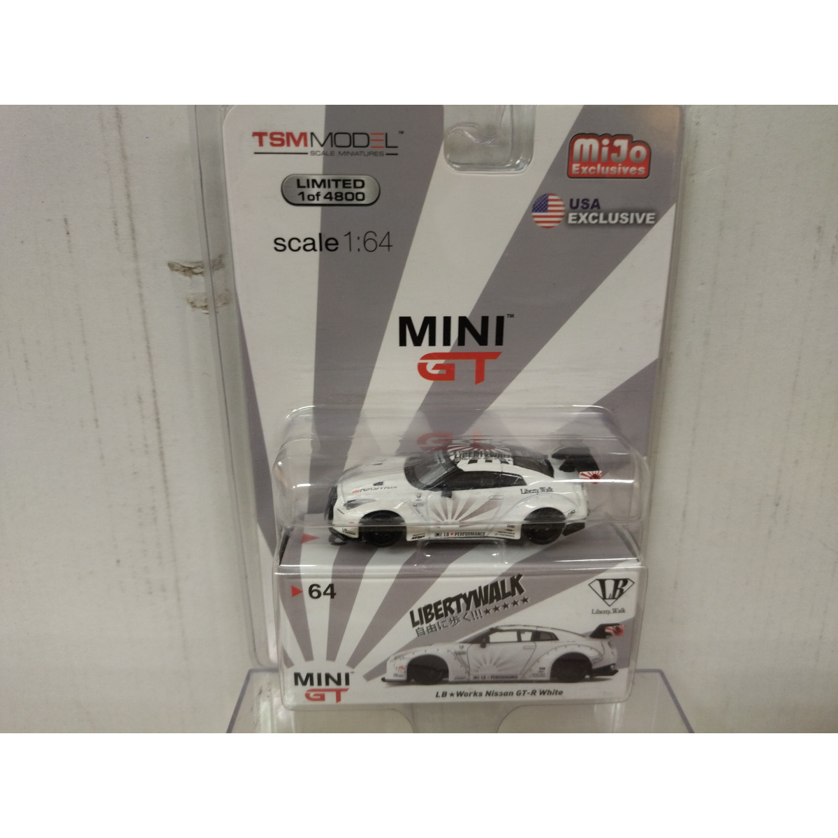 NISSAN GT-R R35 WHITE LIBERTY WORKS 1:64 MINI GT USA BLISTER - BCN ...