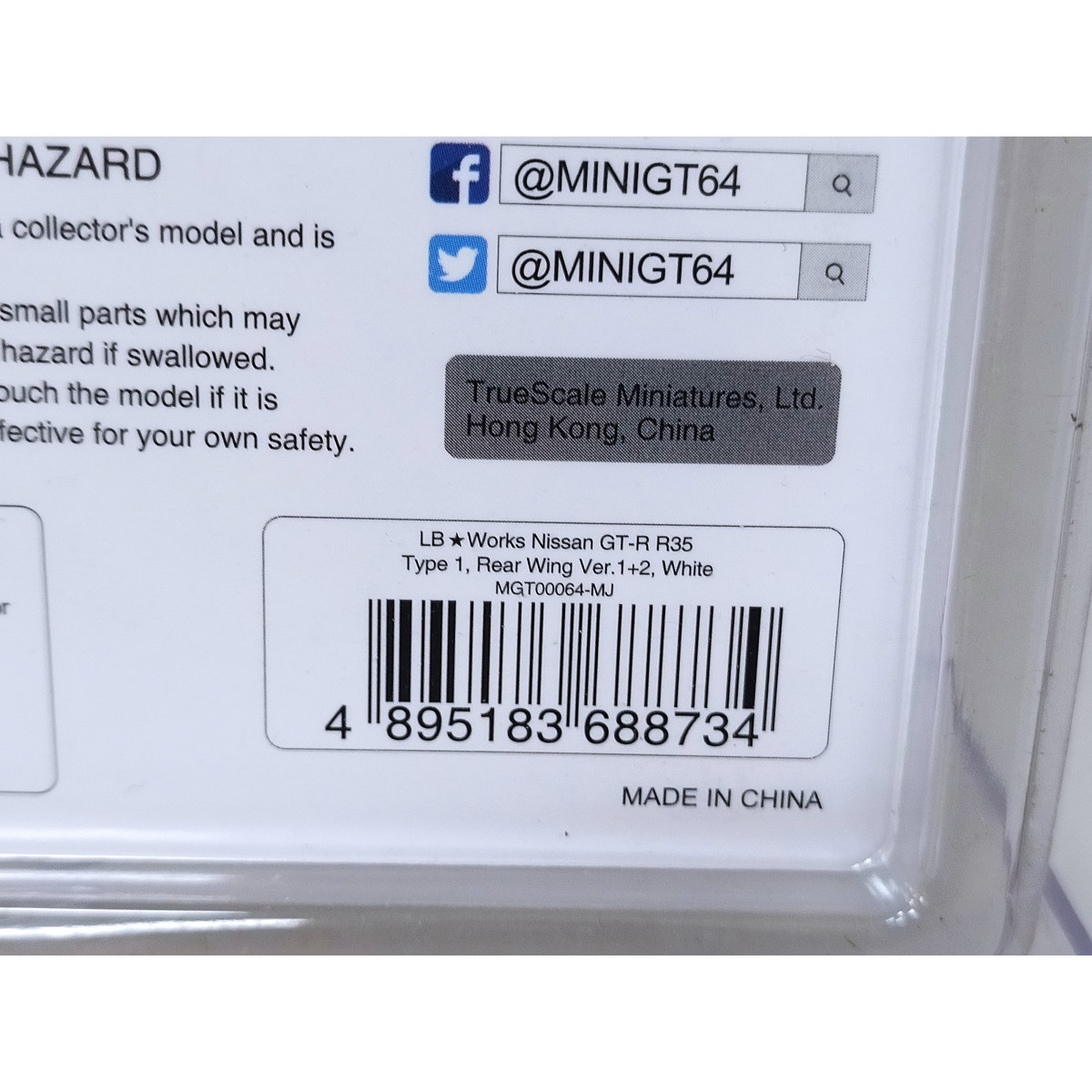 NISSAN GT-R R35 WHITE LIBERTY WORKS 1:64 MINI GT USA BLISTER - BCN ...