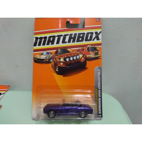VOLKSWAGEN KARMANN GHIA CONVERTIBLE PURPLE 1:64 MATCHBOX - BCN STOCK CARS