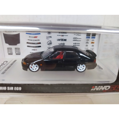 HONDA CIVIC 1992 FERIO SiR EG9 BLACK 1:64 INNO64 - BCN STOCK CARS