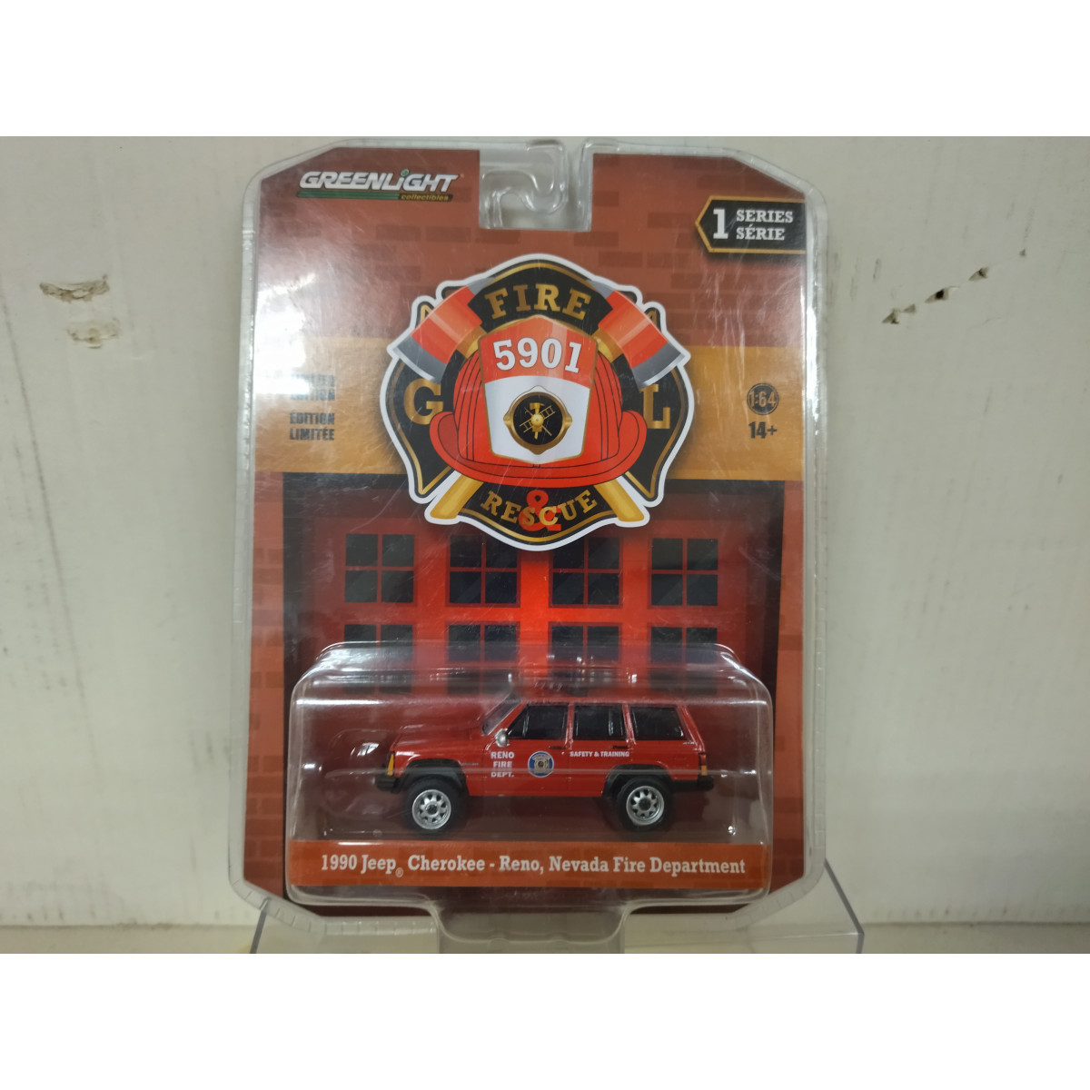 JEEP CHEROKEE 1990 NEVADA FIRE/POMPIERS/BOMBEROS FIRE RESCUE 1:64 ...