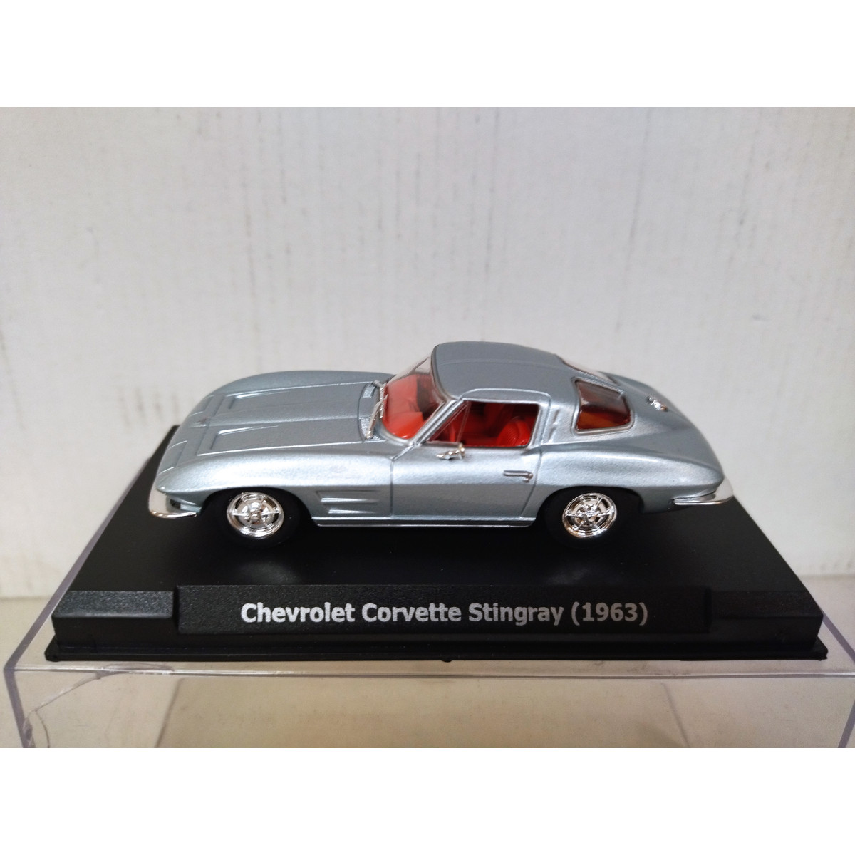 CHEVROLET CORVETTE C2 1963 STINGRAY SILVER 1:43 IXO AUTOPLUS HARD BOX ...