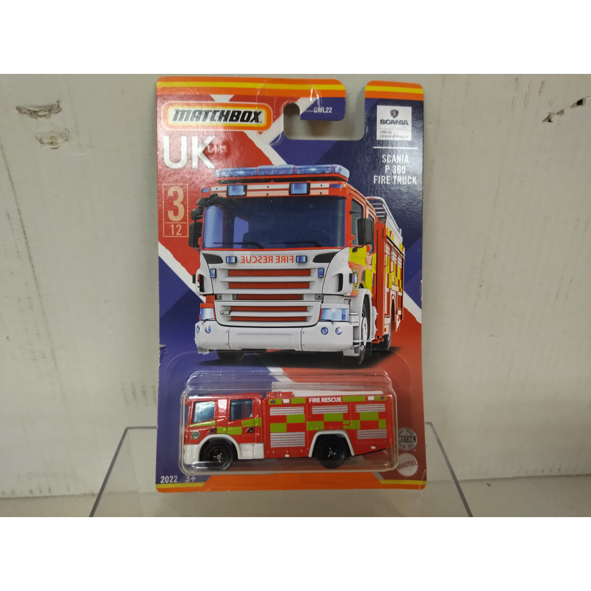 SCANIA P 360 FIRE TRUCK UK 3/12 2022 1:64 MATCHBOX - BCN STOCK CARS