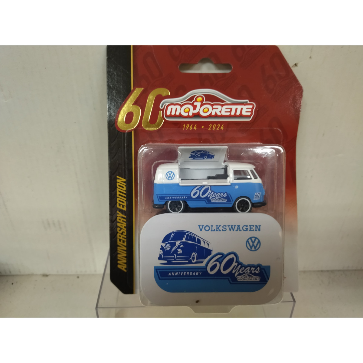 VOLKSWAGEN T1 METAL BOX 60th ANNIVERSARY 1:64 MAJORETTE - BCN STOCK CARS