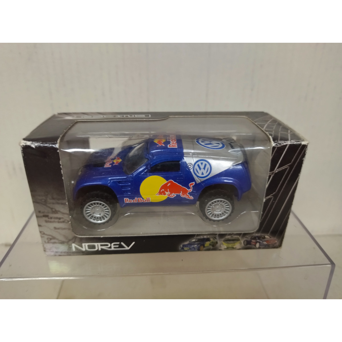 VOLKSWAGEN RACE TOUAREG RED BULL BOX apx 1:64 NOREV 3 INCHES (7,5cm ...