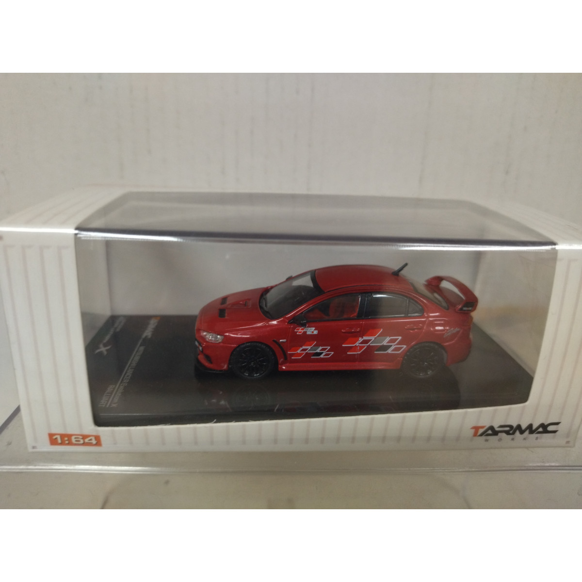 MITSUBISHI LANCER EVO X RALLIART RED 1:64 TARMAC - BCN STOCK CARS