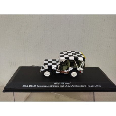 WILLYS MB JEEP 1945 490th USAAF BOMBARDMENT GROUP WW 2 1:43 ALTAYA IXO - BCN STOCK CARS