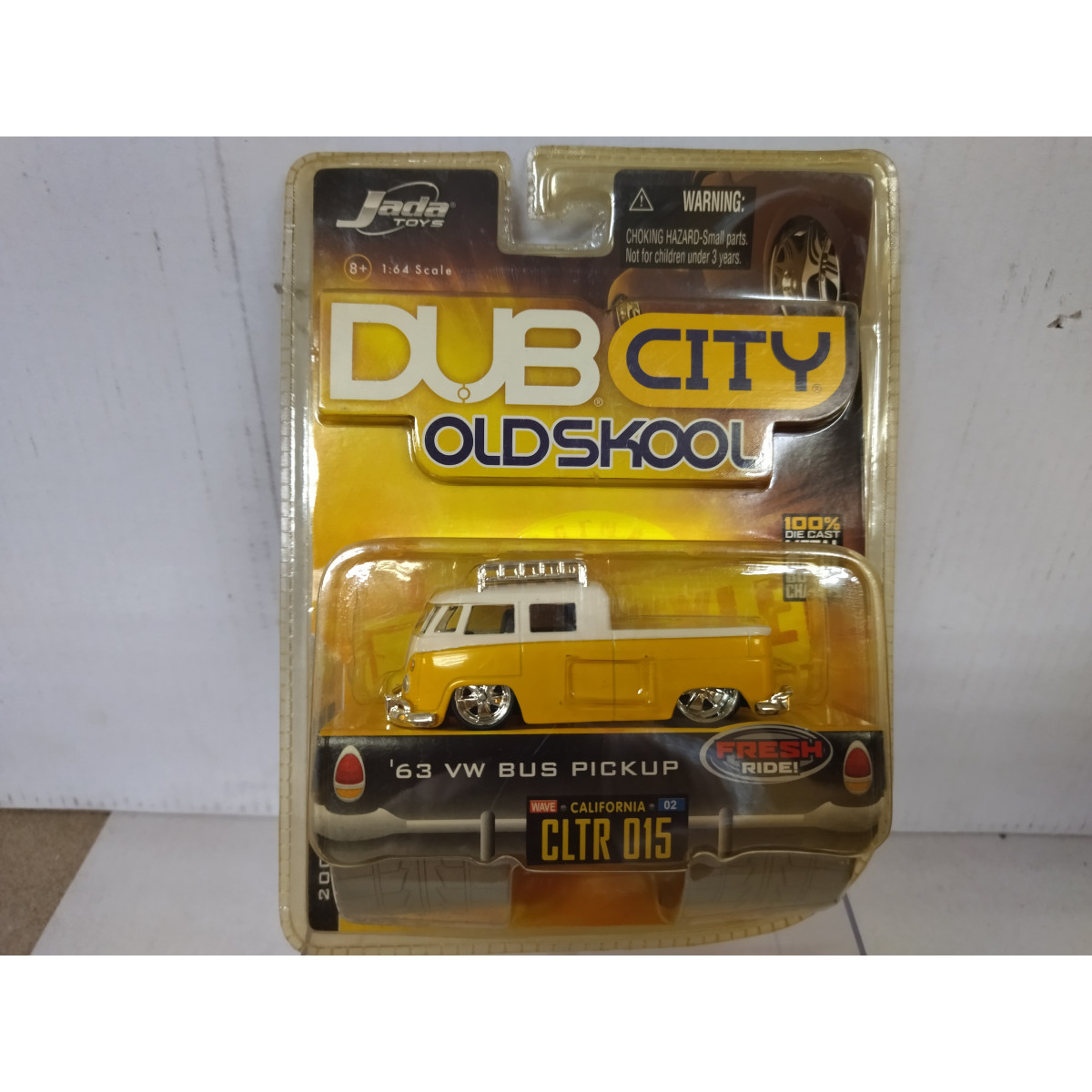 VOLKSWAGEN T1 1963 BUS PICKUP ORANGE/WHITE 015 DUB CITY OLDSKOOL 1:64 ...