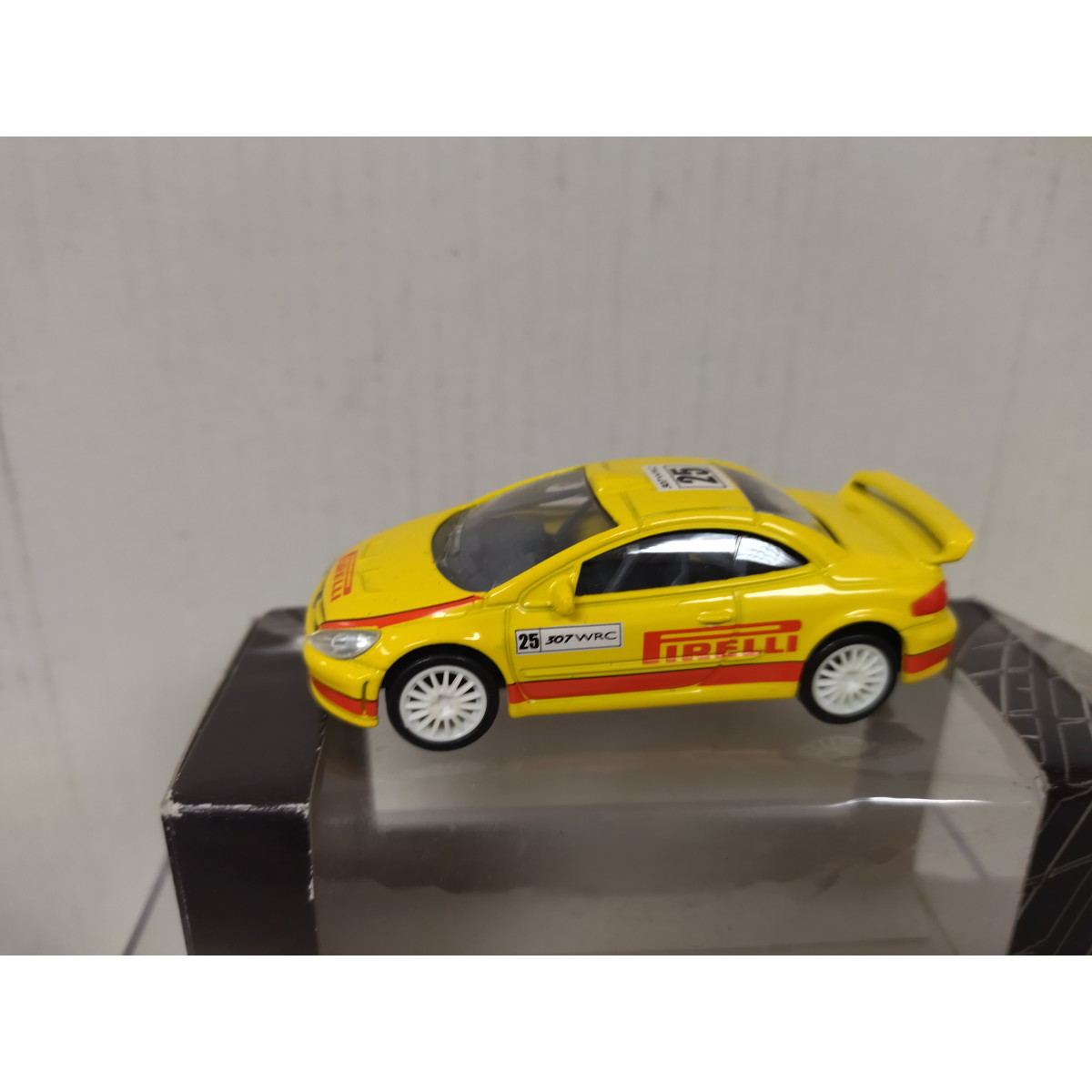 PEUGEOT 307 WRC RALLY n25 PIRELLI YELLOW apx 1:64 NOREV 3 INCHES (7,5cm ...