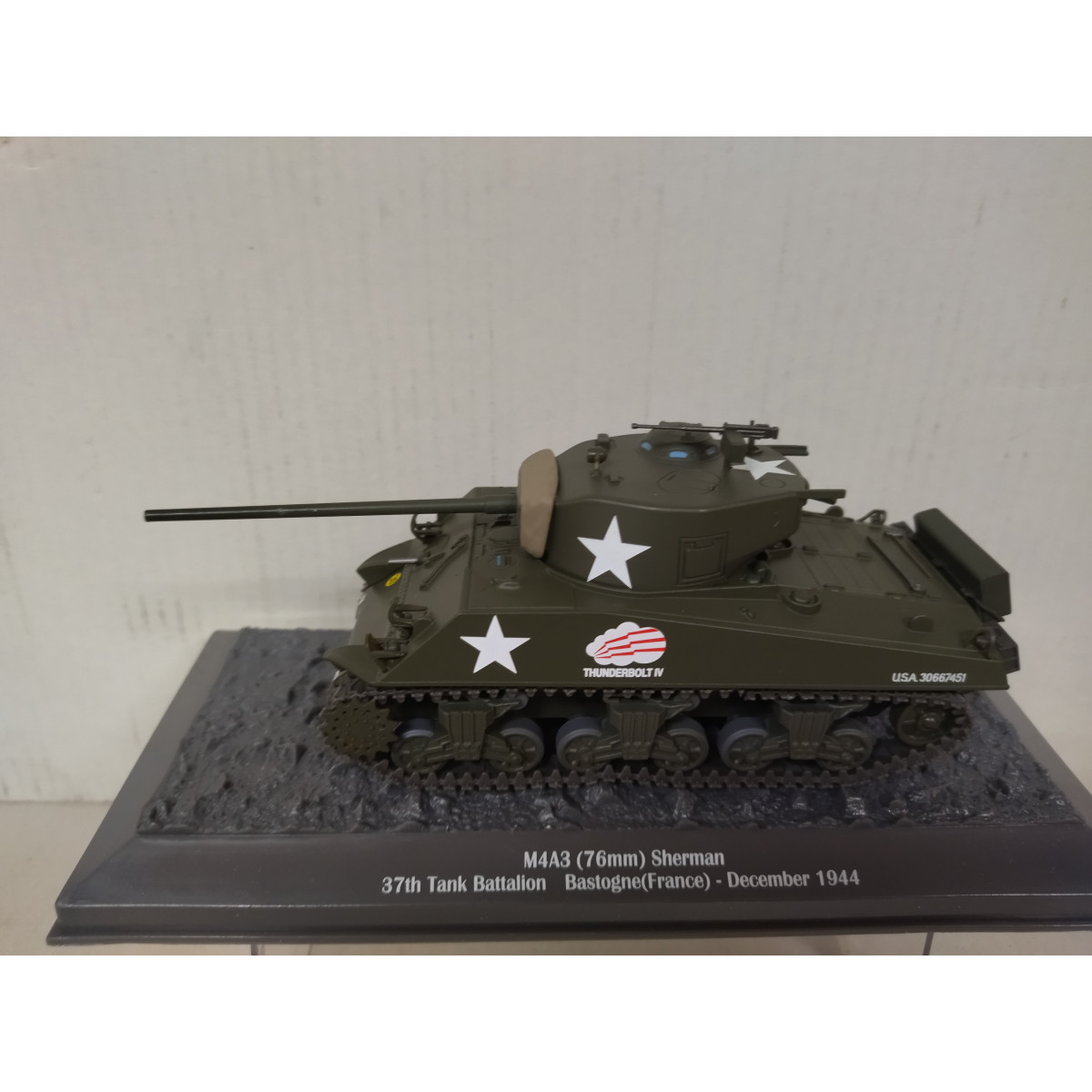 M4 A3 SHERMAN 76mm 1944 37th TANK BAT US TANKS ARMY WW 2 1:43 ALTAYA ...