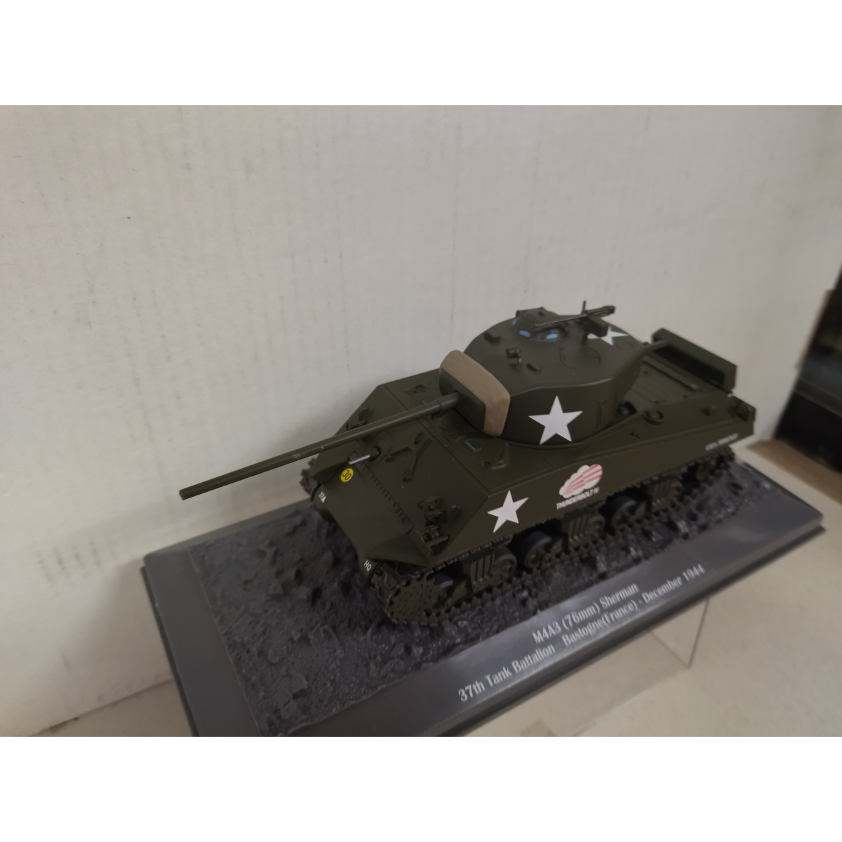 M4 A3 SHERMAN 76mm 1944 37th TANK BAT BASTOGNE US ARMY WW 2 1:43 ALTAYA ...