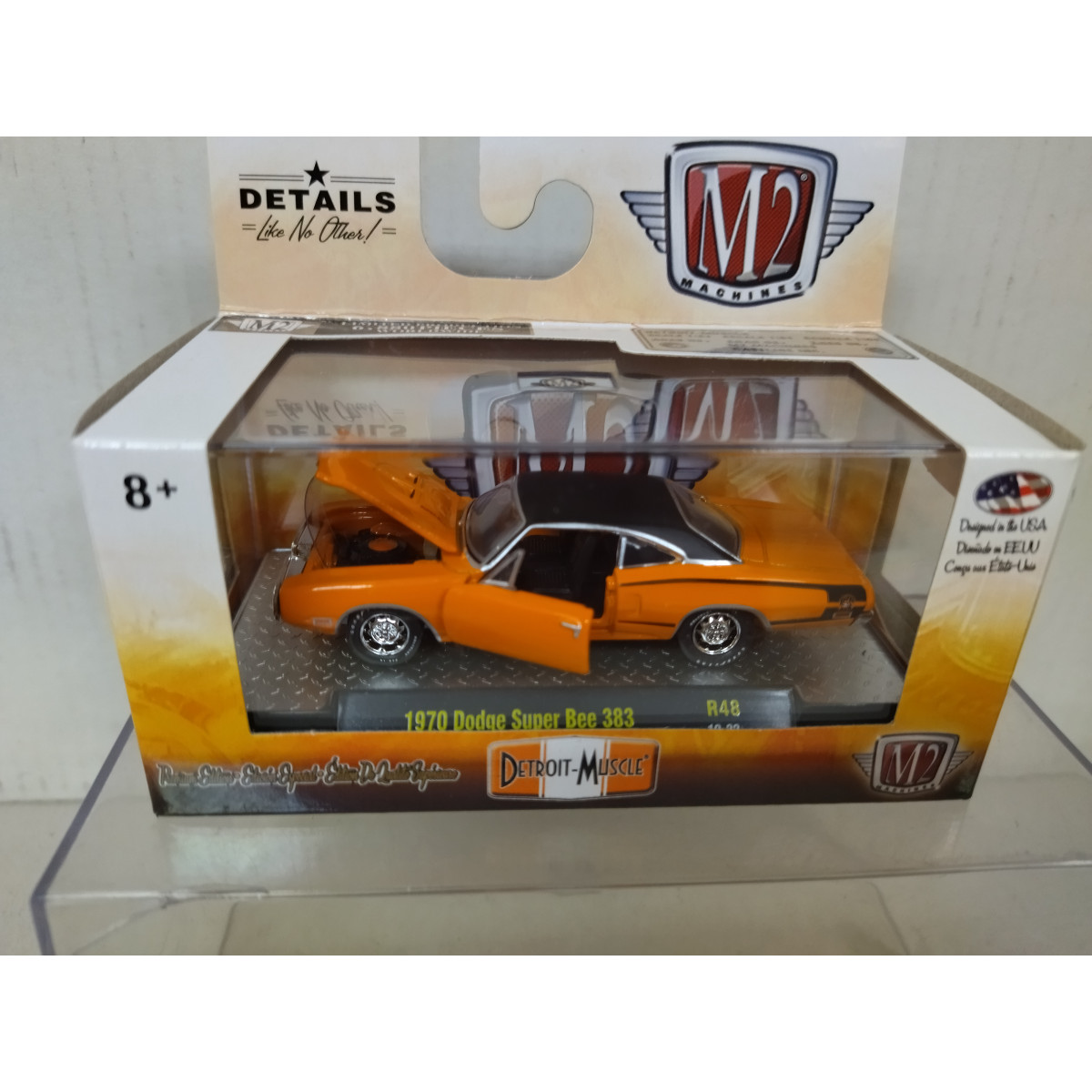 DODGE SUPER BEE 383 1970 ORANGE R48 1:64 M2 MACHINES - BCN STOCK CARS