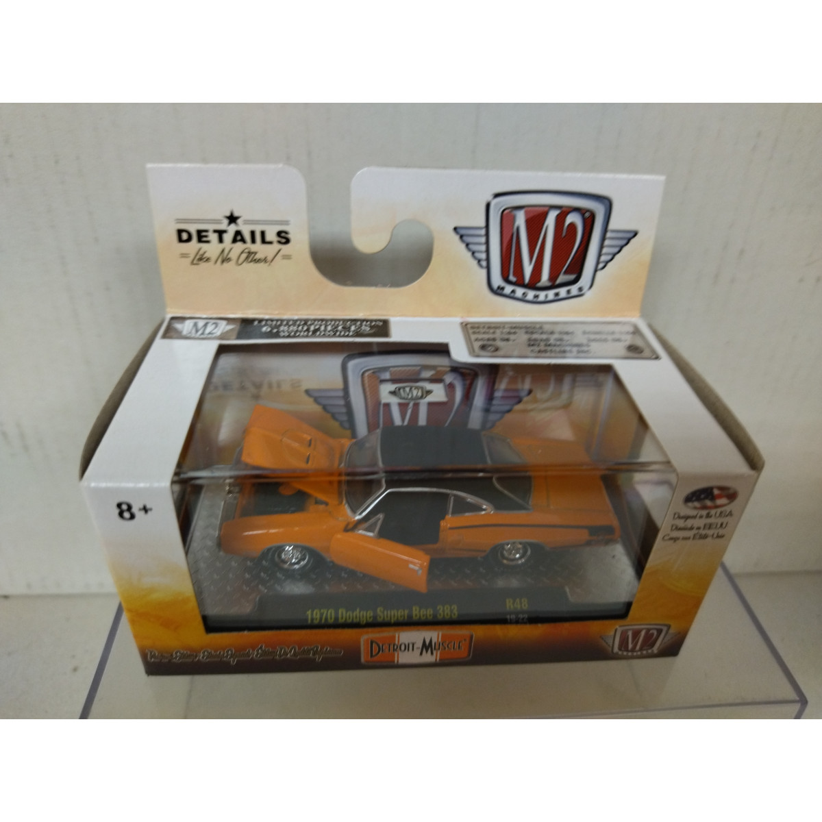 DODGE SUPER BEE 383 1970 ORANGE R48 1:64 M2 MACHINES - BCN STOCK CARS