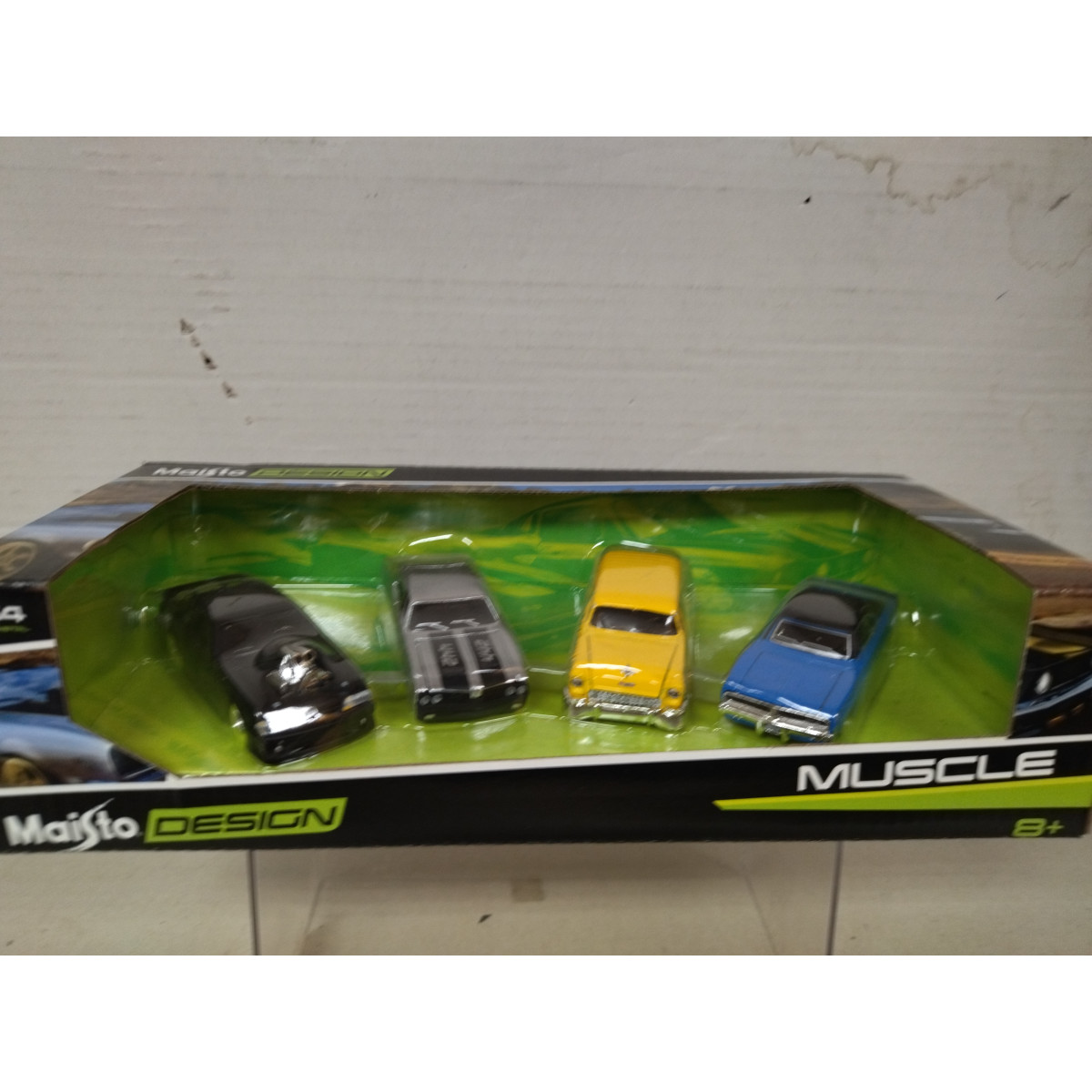 MUSCLE CAR PACK 4 MODELS DESIGN 1:64 MAISTO - BCN STOCK CARS