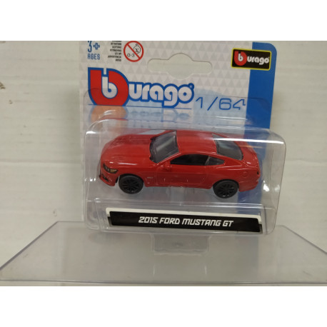 FORD MUSTANG 2015 GT RED 1:64 BBURAGO - BCN STOCK CARS