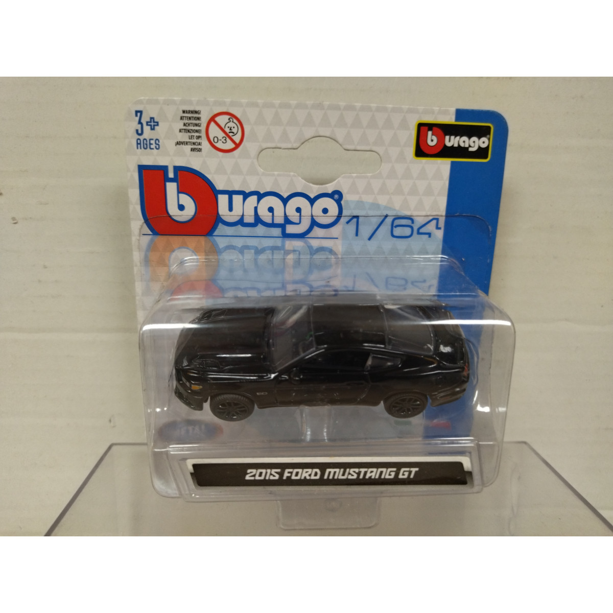 FORD MUSTANG 2015 GT BLACK 1:64 BBURAGO - BCN STOCK CARS