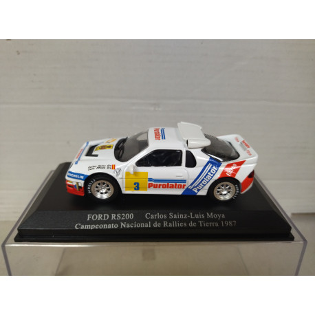 FORD RS200 1987 CAMPEONATO DE RALLY DE TIERRA CARLOS SAINZ 1:43 ALTAYA ...