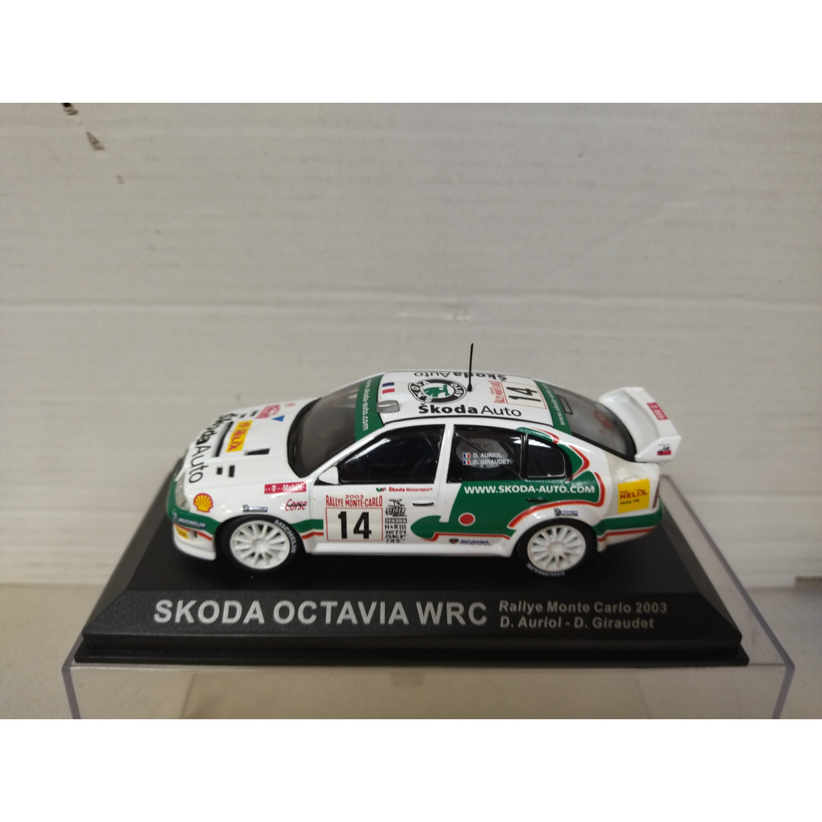 SKODA OCTAVIA WRC 2003 RALLY MONTE CARLO D.AURIOL 1:43 ALTAYA IXO - BCN ...