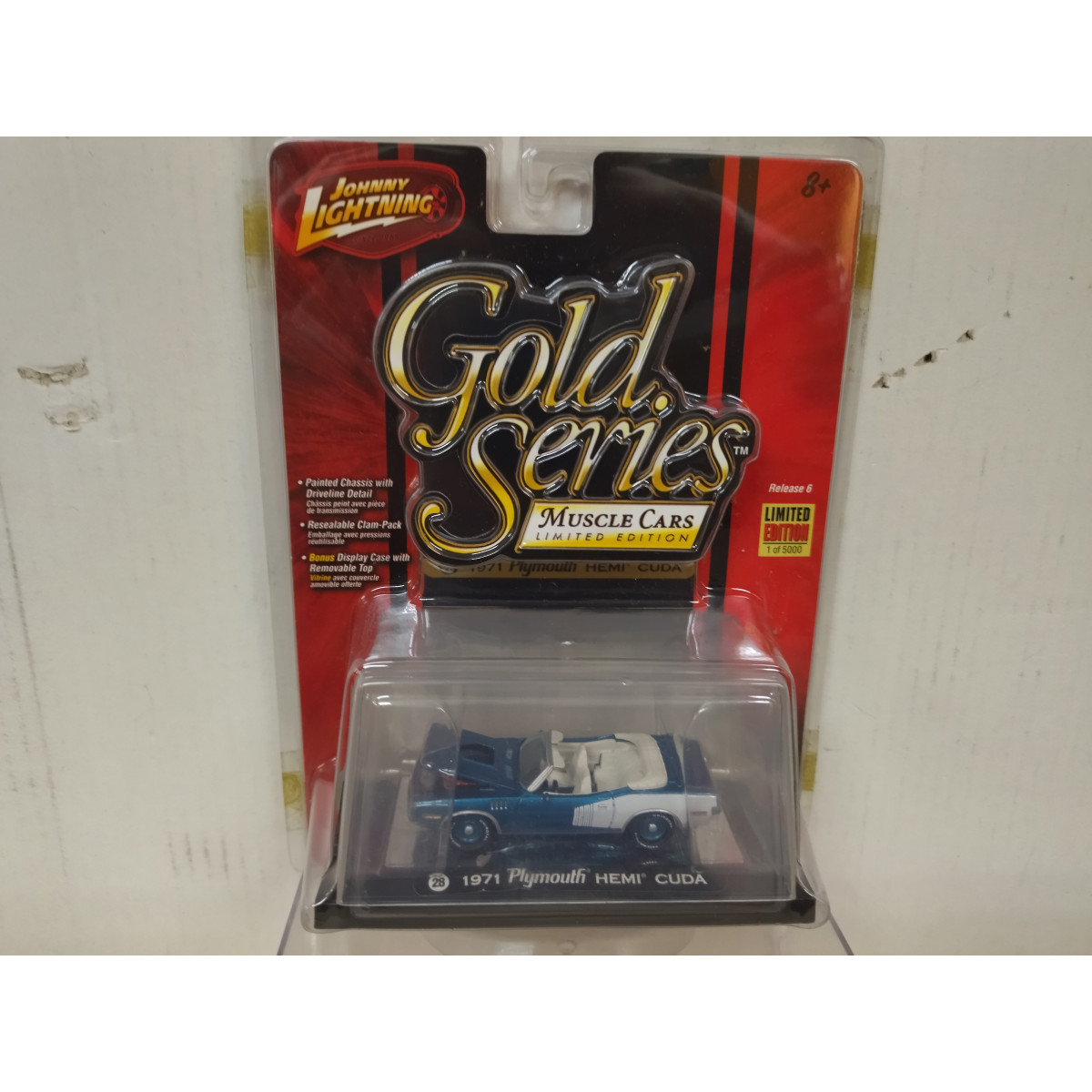 PLYMOUTH HEMI CUDA 1971 CONVERTIBLE GOLD SERIES LIMITED 1:64 JOHNNY ...
