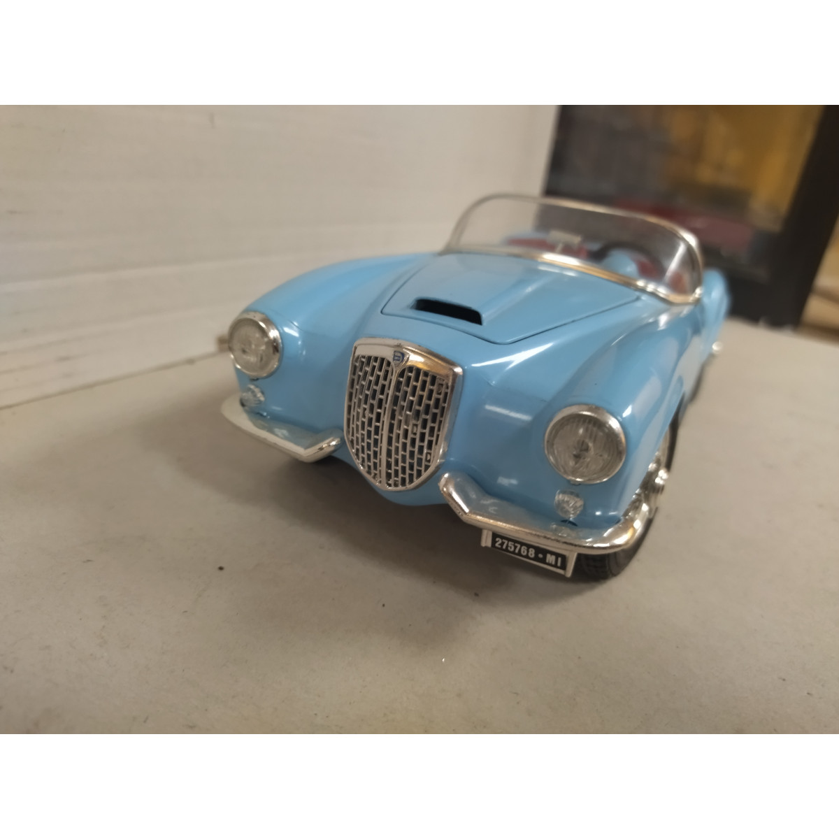 LANCIA AURELIA B24 SPIDER 1955 CONVERTIBLE BLUE 1:18 BBURAGO NO BOX DEFECT/V FOTOS - BCN STOCK CARS